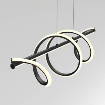 Coda modern LED pendant light 5 CCT black | Artika