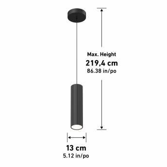 Groove Integrated LED Pendant Light 3CCT Black | Artika