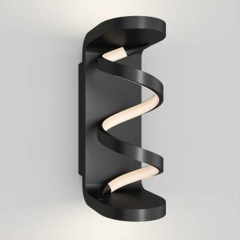 Swirl Integrated LED Wall Light Black | Artika