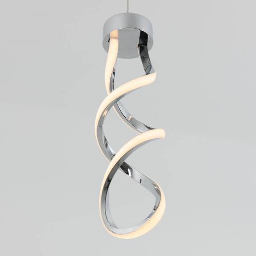 Mini Swirl Integrated LED Pendant Light Chrome | Artika