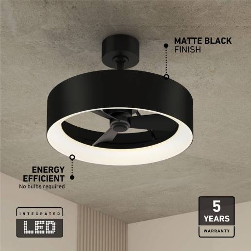 Aiden 24 in. LED ceiling fan 3 speeds - with remote | Artika