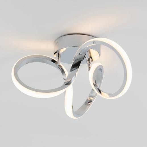 Swirl Ribbon Integrated LED Pendant Light Chrome | Artika | Artika