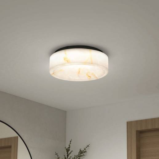Clifford alabaster-inspired 15 in. flush mount light | Artika