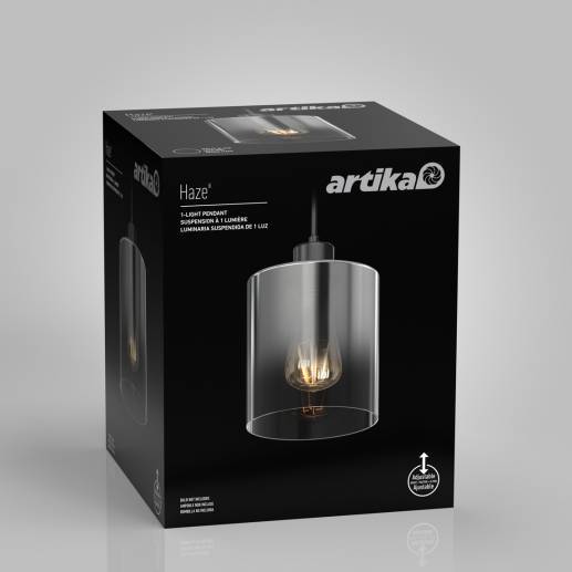 Haze Pendant light black glass | Artika