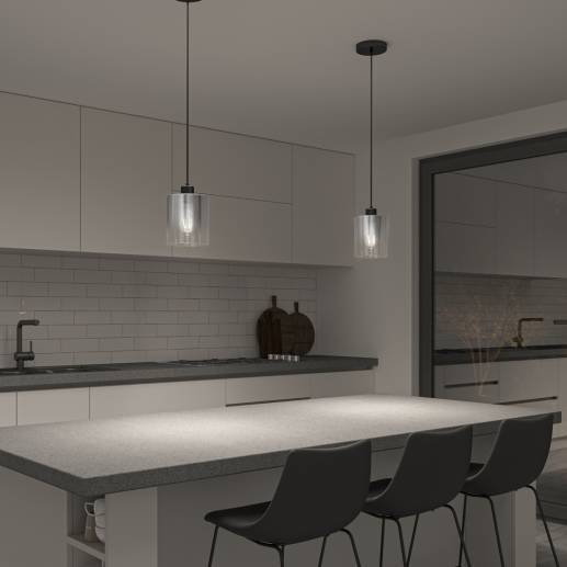 Haze Pendant light black glass | Artika