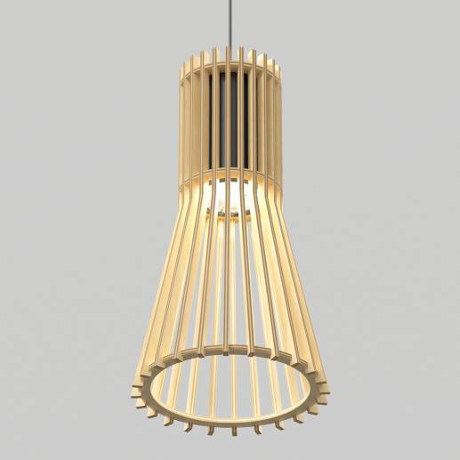 Kiyo modern LED pendant 3 CCT wood | Artika