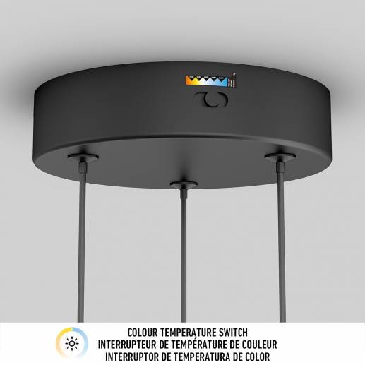 Orly modern LED pendant light 5 CCT black | Artika