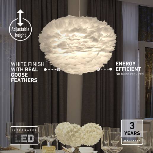 Plume Integrated LED Pendant Light White | Artika | Artika