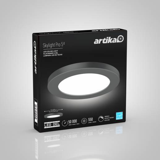 Skylight Pro 5 3K Flat Panel Light Matte Black | Artika