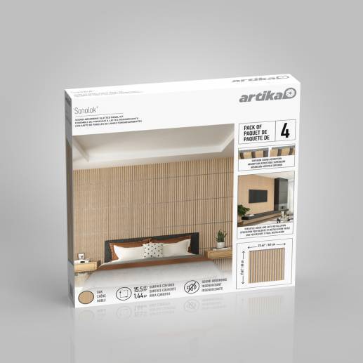 Sonolok 15.5 ft² oak sound-absorbing wall panel kit | Artika