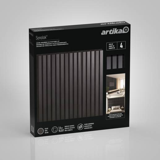 Sonolok 15.5 ft sound-absorbing wall panel kit black | Artika