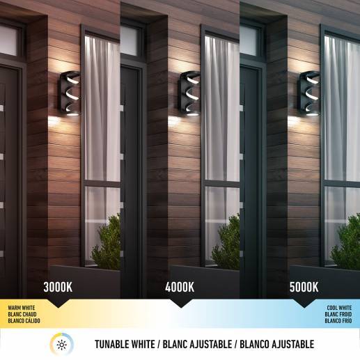 Swirl Integrated LED Wall Light Black | Artika