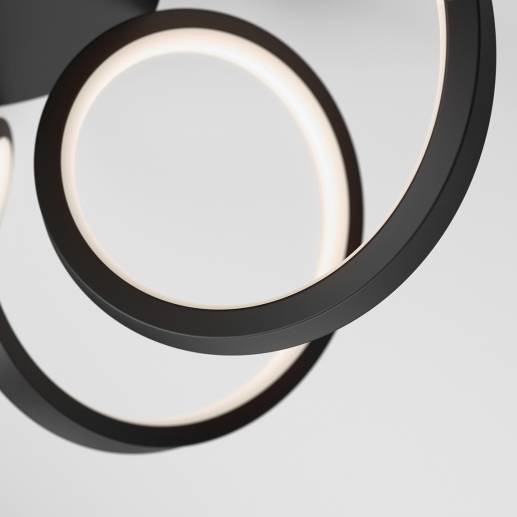 Swirl Ribbon Integrated LED Pendant Light Black | Artika