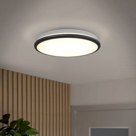 Vera 13 in. LED modern flush mount light black | Artika
