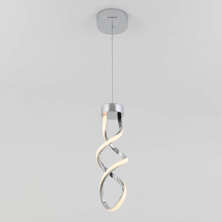 Mini Swirl Integrated LED Pendant Light Chrome | Artika