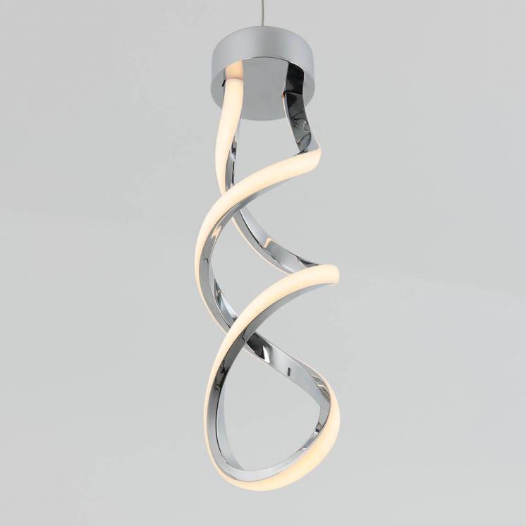 Mini Swirl Integrated LED Pendant Light Chrome | Artika