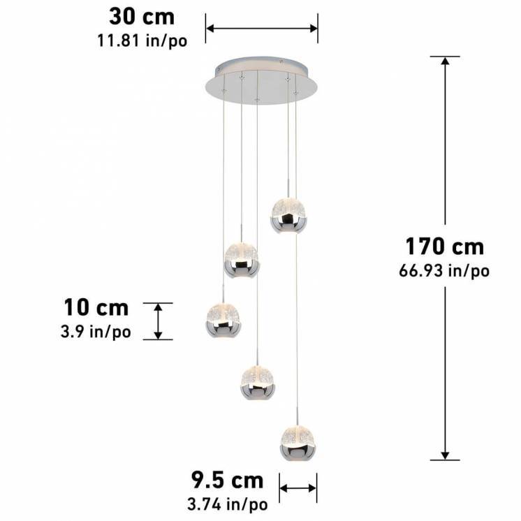 Oracle 5-light integrated LED Pendant | Artika