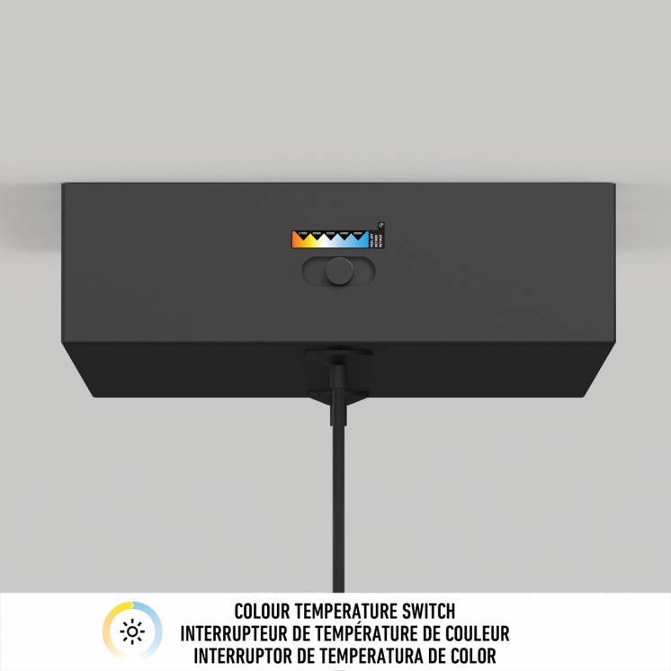 Coda modern LED pendant light 5 CCT black | Artika