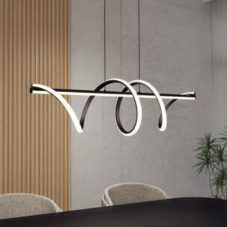 Coda modern LED pendant light 5 CCT black | Artika