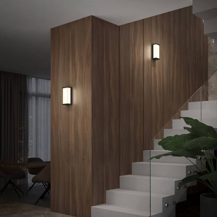 Faro modern LED outdoor wall light 3 CCT black | Artika