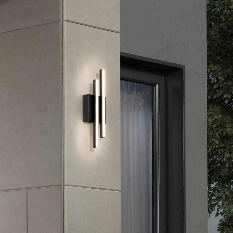 Grid Integrated LED Wall Light Black | Artika