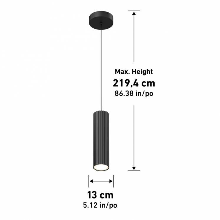 Groove Integrated LED Pendant Light 3CCT Black | Artika