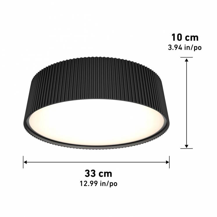 Groove 13 in. LED Flush Mount Light 5 CCT black | Artika