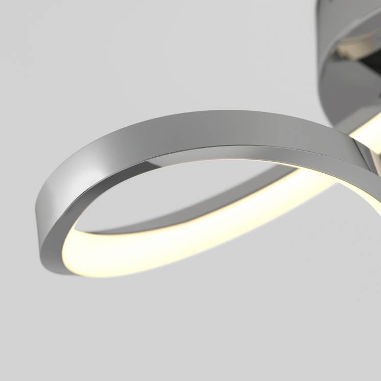 Loop modern LED flush mount light 3 CCT chrome | Artika