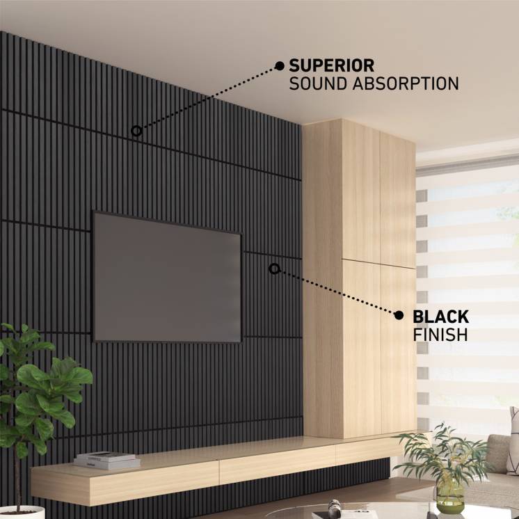 Sonolok 15.5 ft sound-absorbing wall panel kit black | Artika