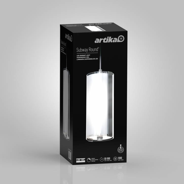 Subway Round Mini Integrated LED Pendant Light Chrome | Artika