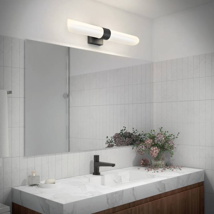 Wilton LED modern bathroom vanity light 5 CCT black | Artika