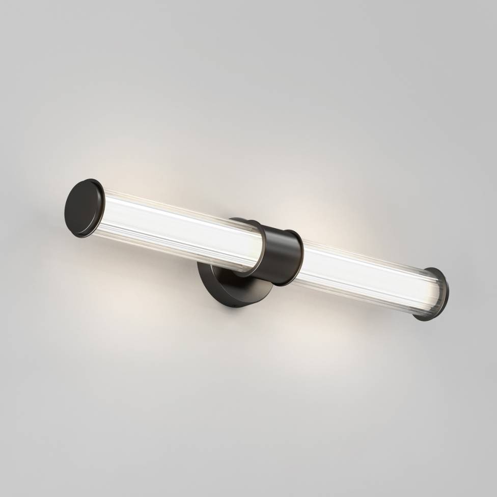 Kendra LED contemporary bathroom vanity light black | Artika