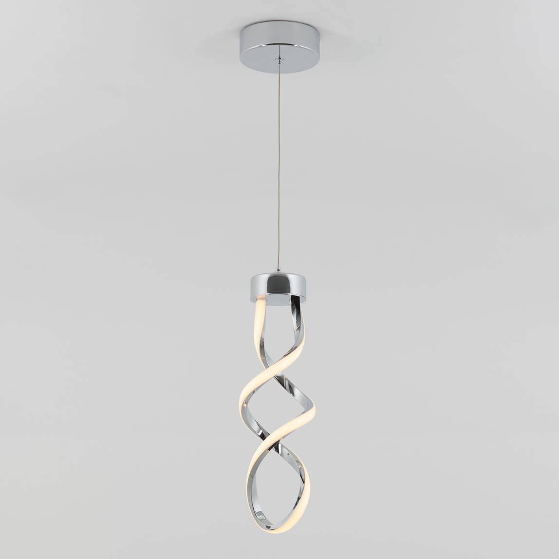 Mini Swirl Integrated LED Pendant Light Chrome | Artika