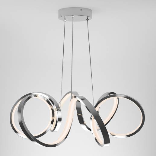 Swirl Ribbon Integrated LED Pendant Light Chrome | Artika