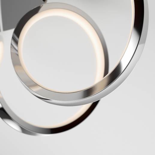 Swirl Ribbon Integrated LED Pendant Light Chrome | Artika